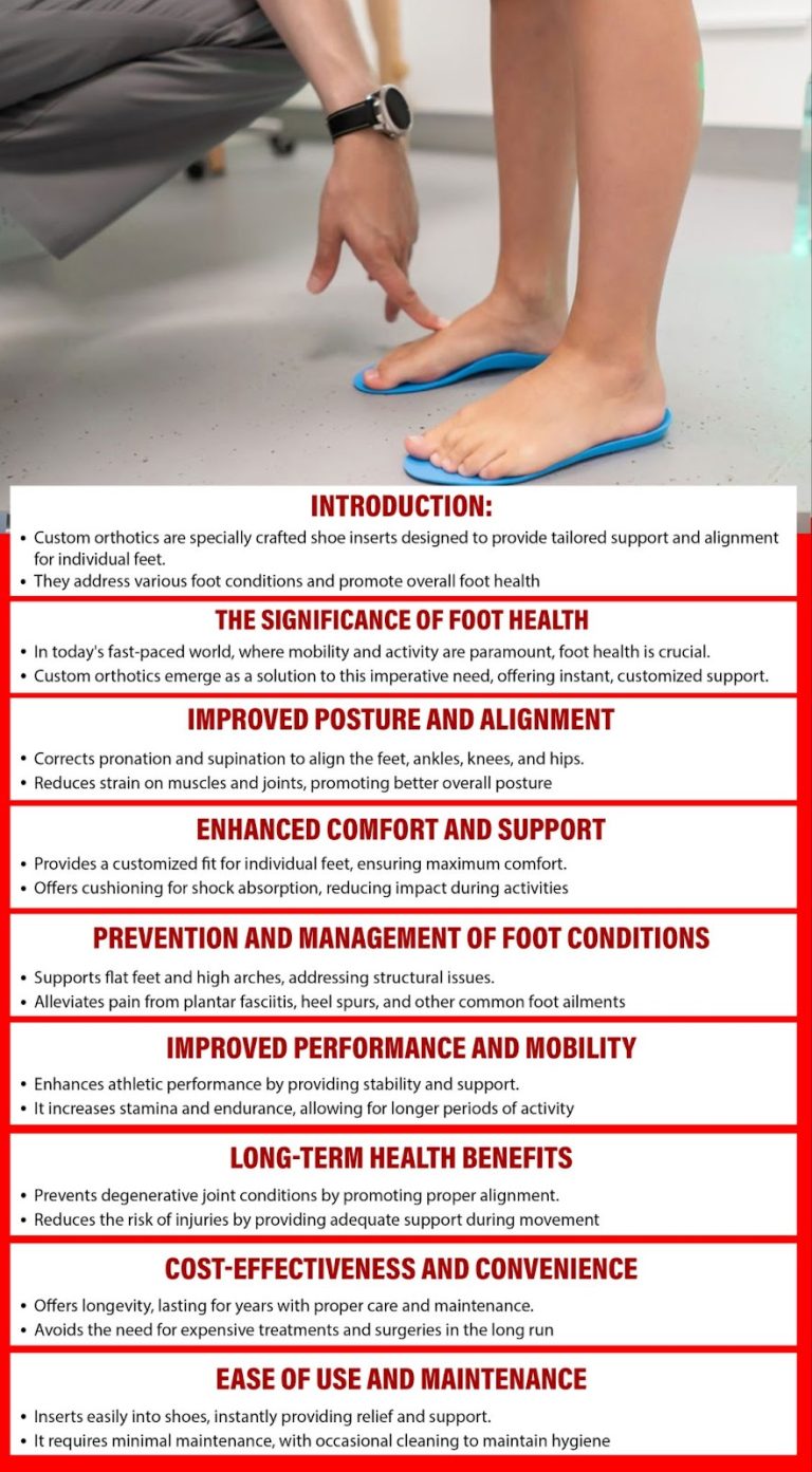 Custom Orthotics For Foot Support And Optimal Comfort